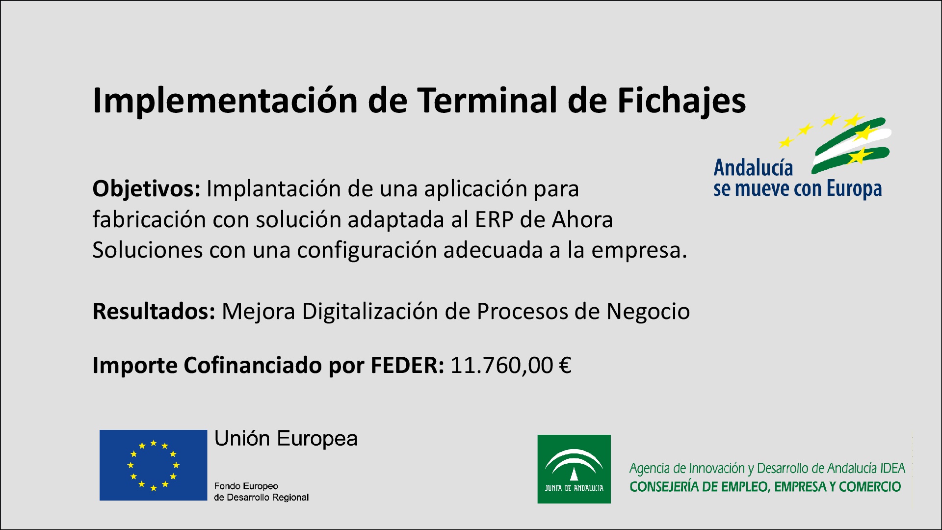 Implementación de Terminal de Fichajes - Zotal